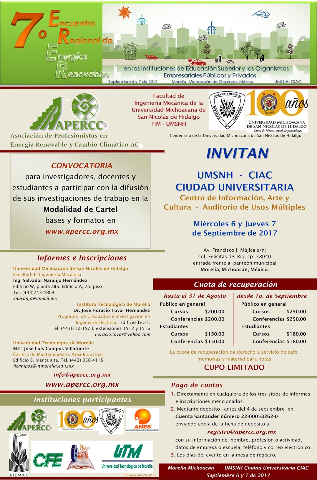 La Facultad de Ingeniería Mecánica - UMSNH; sede del 7° Encuentro ...